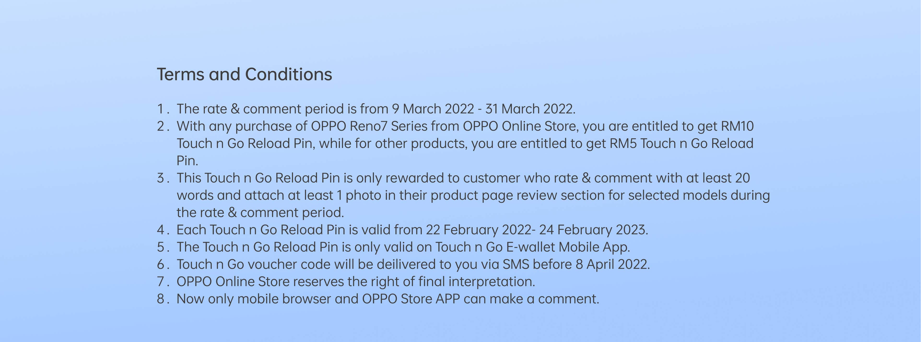 COMMENT & GET TnG Reload Pin | OPPO Malaysia