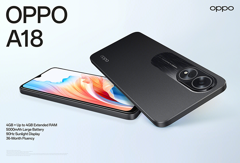 OPPO introduceert de nieuwe A18 met een langere batterijlevensduur en ...